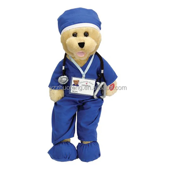 Custom Stuffed Doctor Nurse Teddy Bear with Stethoscope