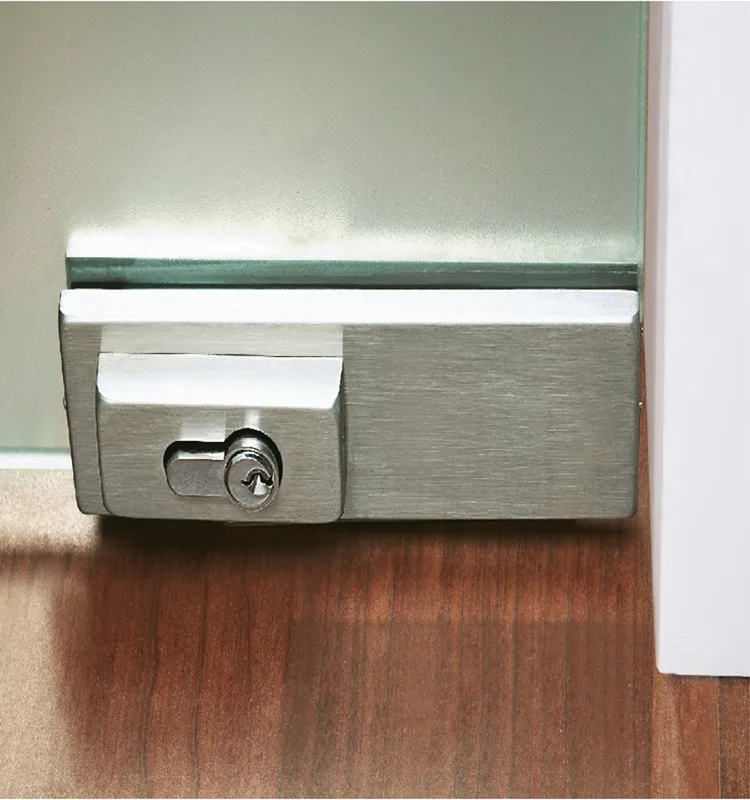 Stainless Steel Door Clamp Office Entrance Security Glass Door Lock ...