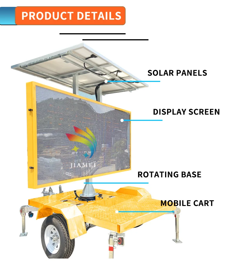 VMS for Road Safety Solar Powered Portable Variable Message Message ...