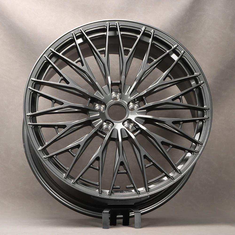 Customized One-piece Hollow Bright Grey Forged 5x120 20 21 22 23 Inch ...