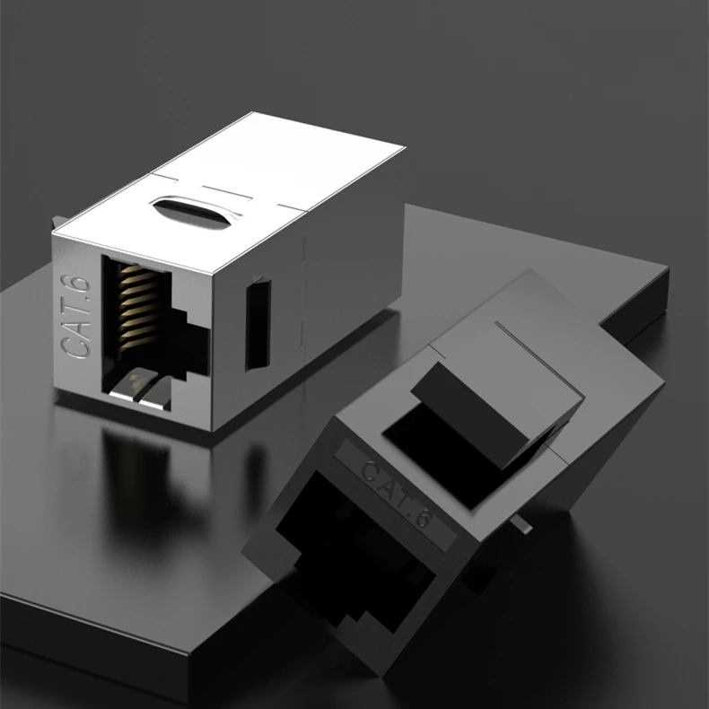 Rj45 Cat6 Keystone Adapter Cat6 Shielded Female Inline Coupler Silver ...