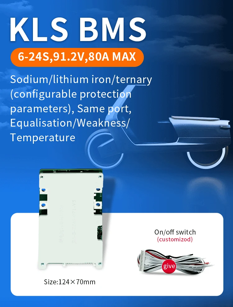 KLS Smart BMS 24S 60A - BMS for Sodium-ion Batteries, 60A High Current ...