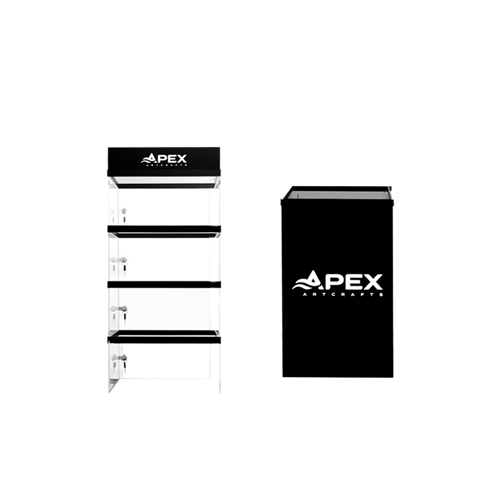 APEX Floor Standing Tobacco Display Rack Acrylic Lockable Store Display ...