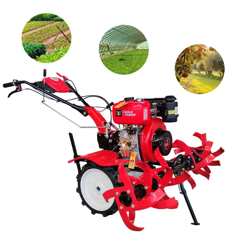 Small Plough Machine Agricultural Power Tiller Rotary Cultivator ...