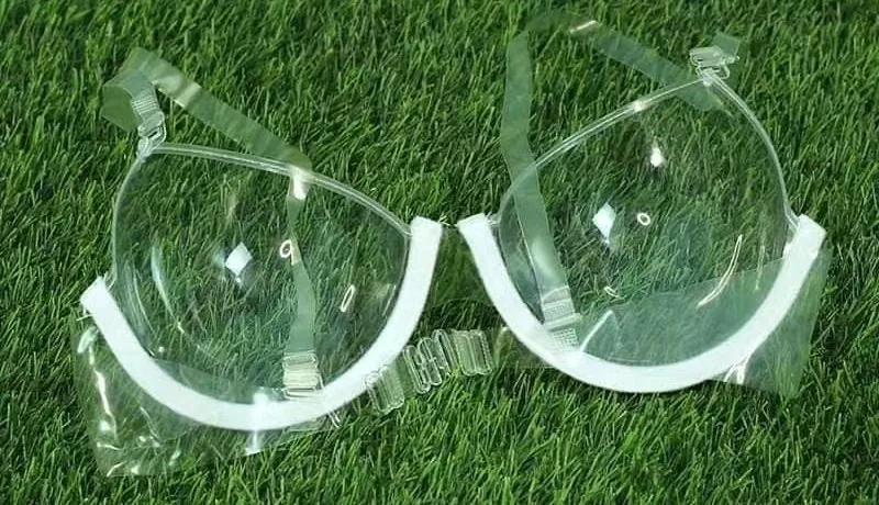 Women's Transparent Push Up Bra Reusable Ultra-thin Clear Straps ...