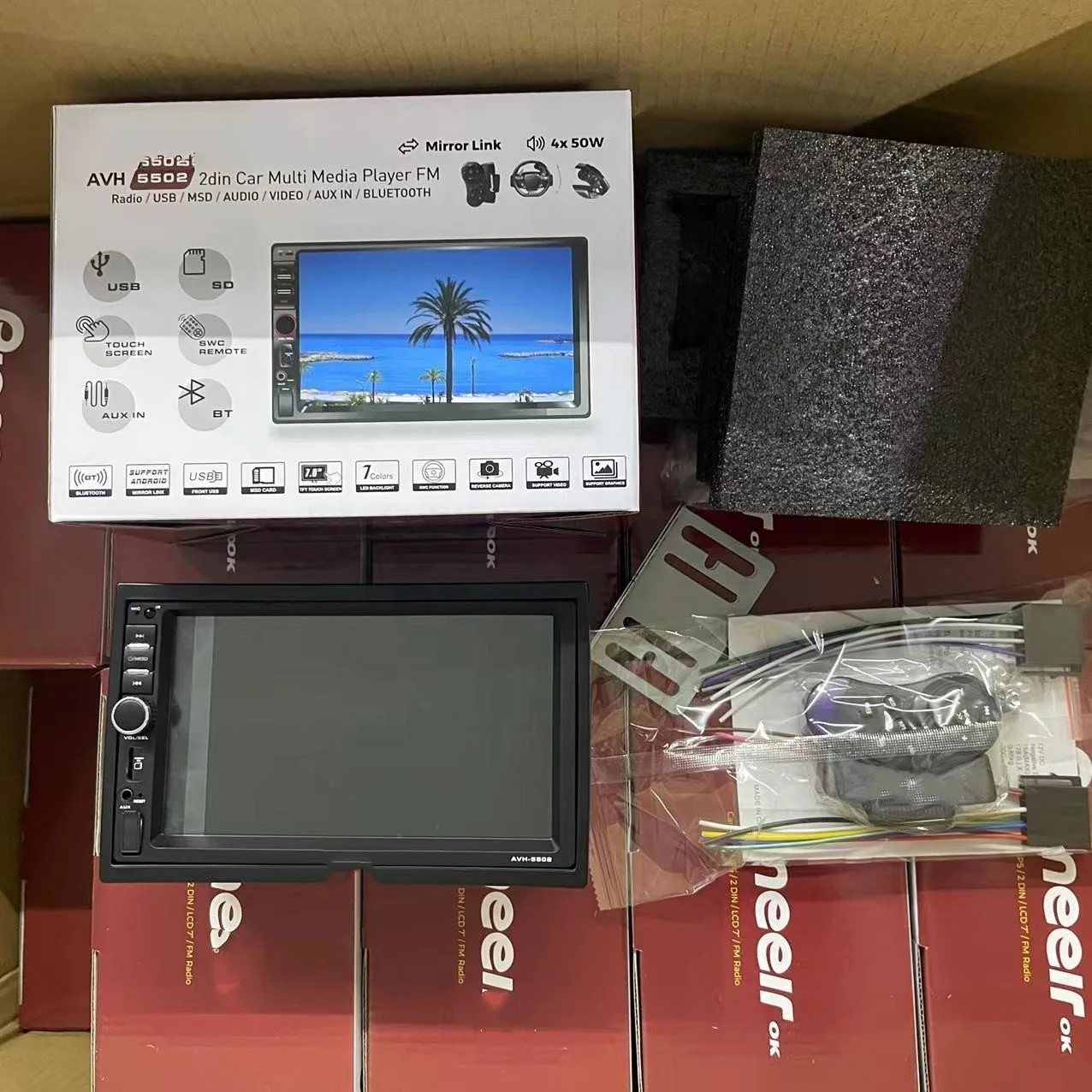 Autoradio Stereo 1din Player Android Os Car Radio With Built-in Gps Mp4 ...