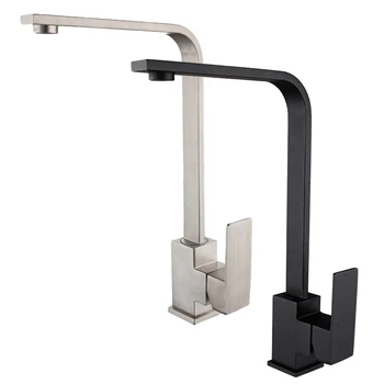 304 Stainless Steel Square Sink Mixer Tap Watermark Tapware Matt Black ...