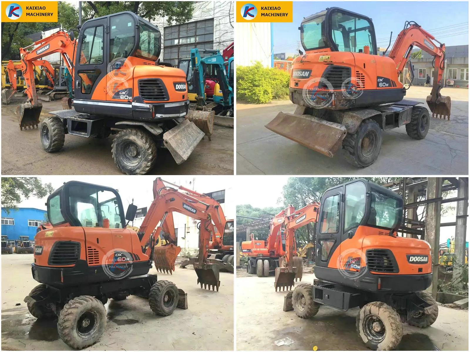 6 Ton Hydraulic Backhoe Wheel Heavy Equipment Hyundai R60W