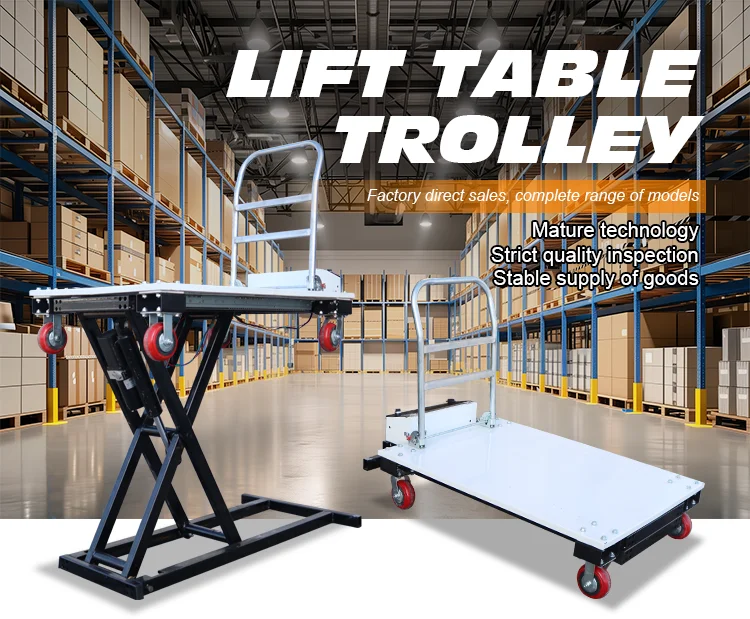 500kg Electric Lift Platform Cart - Hydraulic Scissor Lift