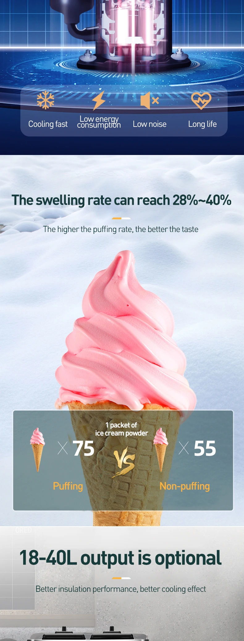 Vertical Ice Cream Maker Ice Cream Machine Soft Ice Cream Machine Batch Freezer| Alibaba.com