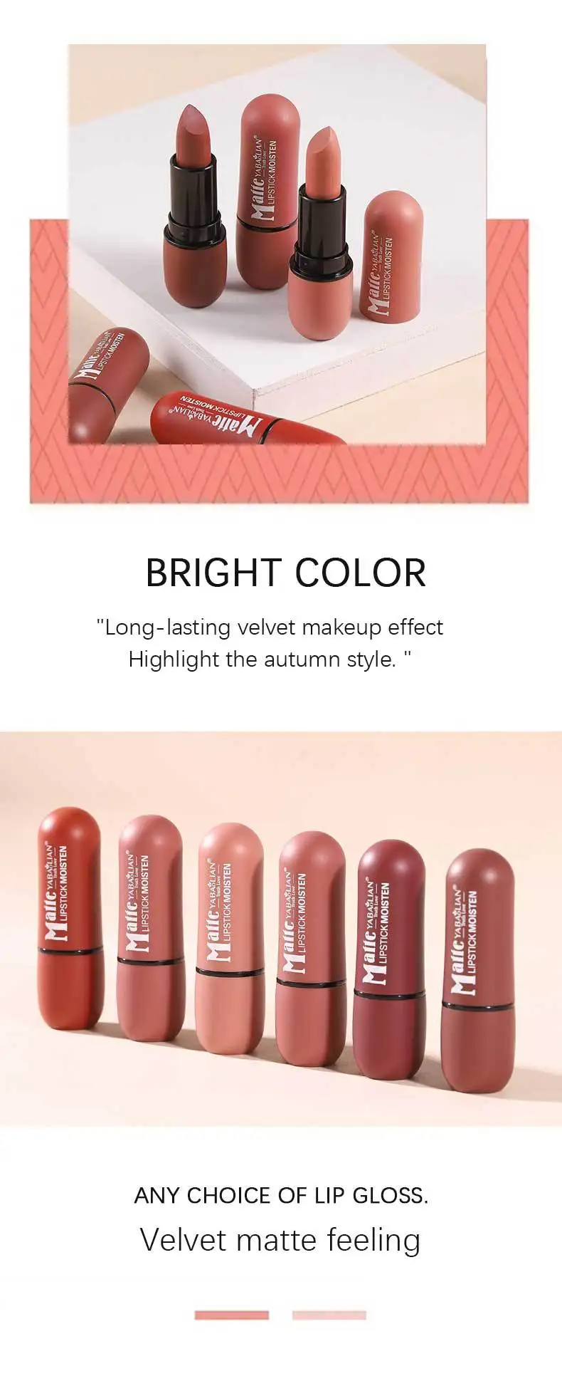 Beauty Cosmetic Low Moq Lipstick Private Label Matte Lipstick - Buy ...