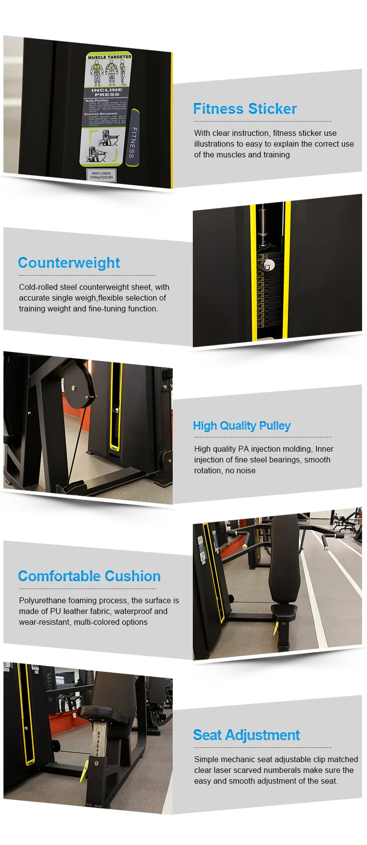 Seated Shoulder Press Seated Shoulder Raise Multi Function Gym Machine ...