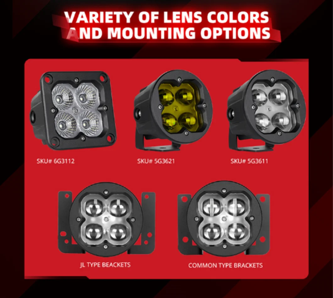 OGA Street Legal Pod Light 3012 Amber Driving Beam 3 Inches 20W LED ...