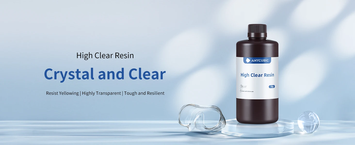 ANYCUBIC High Clear 3D Printer Resin Low Odor 405nm Rapid UV Resin for ...