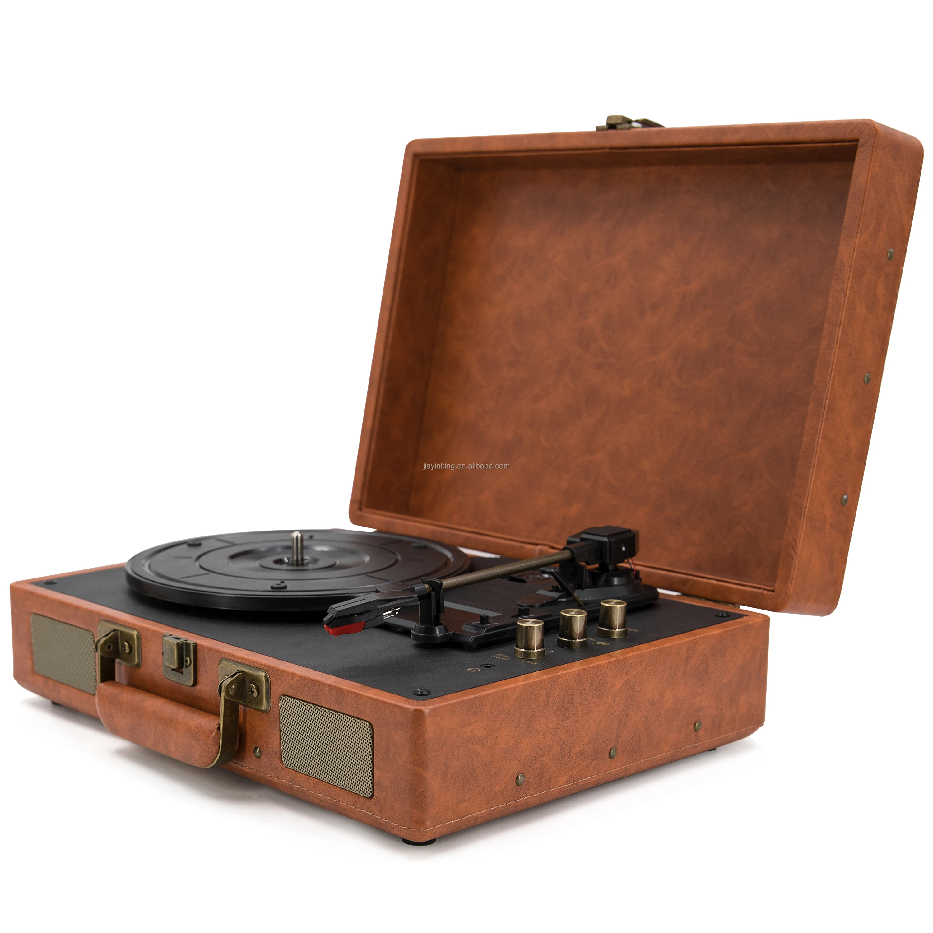 Portable Suitcase Vinyl Record Player - Wireless & Stylish