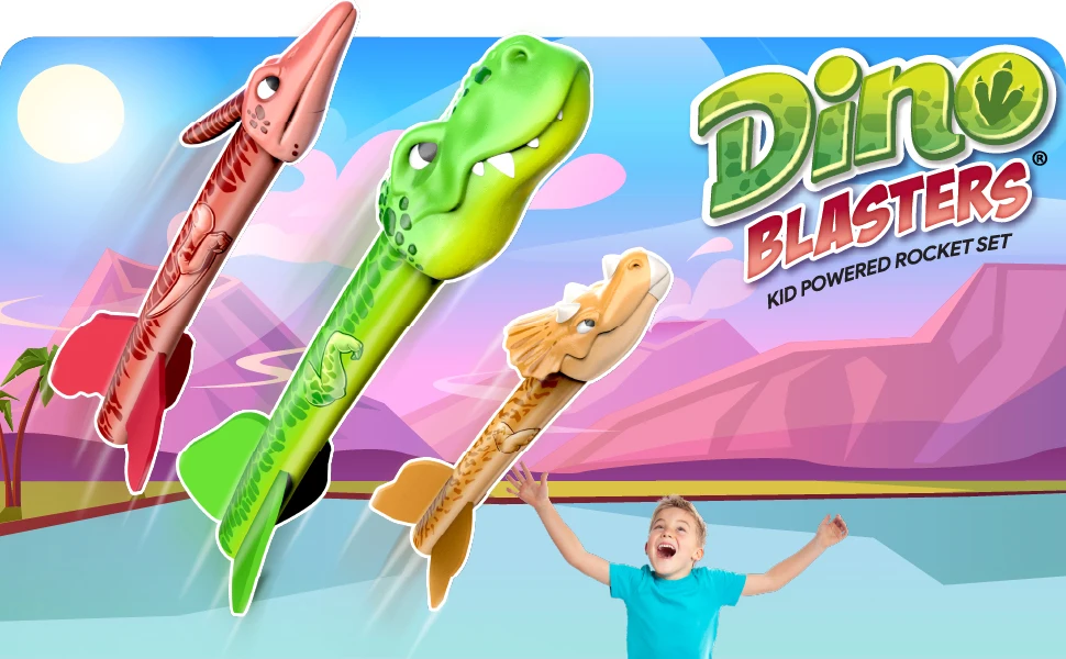 Rocket Launcher For Kids Dino Blasters Up To 100 Ft Outdoor Toys Family ...