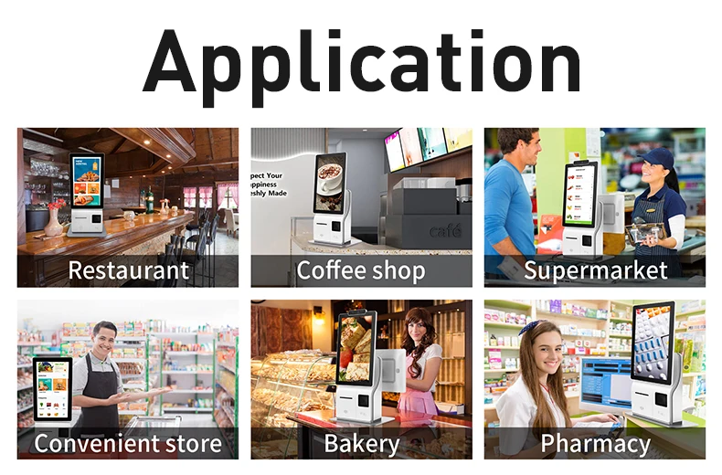 Fast Food Kiosk With Printer Pos Systems Kiosk Touch Screen Self ...