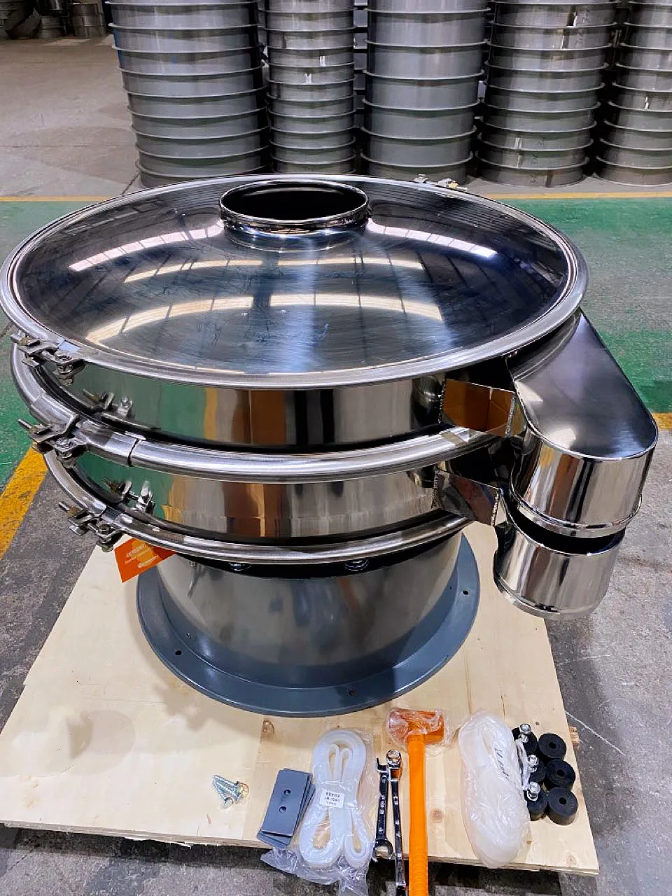 Rotary Electrical Vibro Screener Sieve Shaker Industrial Vibrating ...