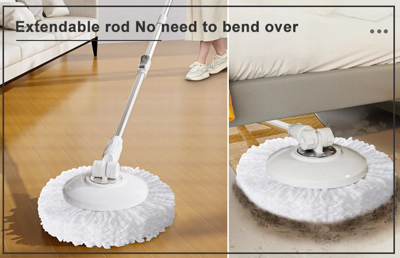 Household Floor Cleaning Adjustable Rotating Spinning Mops 360 Degree ...
