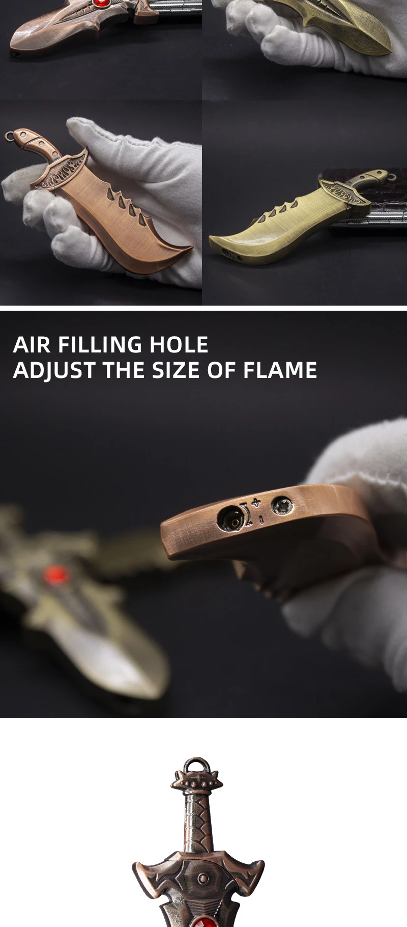 Creative Green Flame Metal Model Group Hao Yitian Sword Slaughter ...