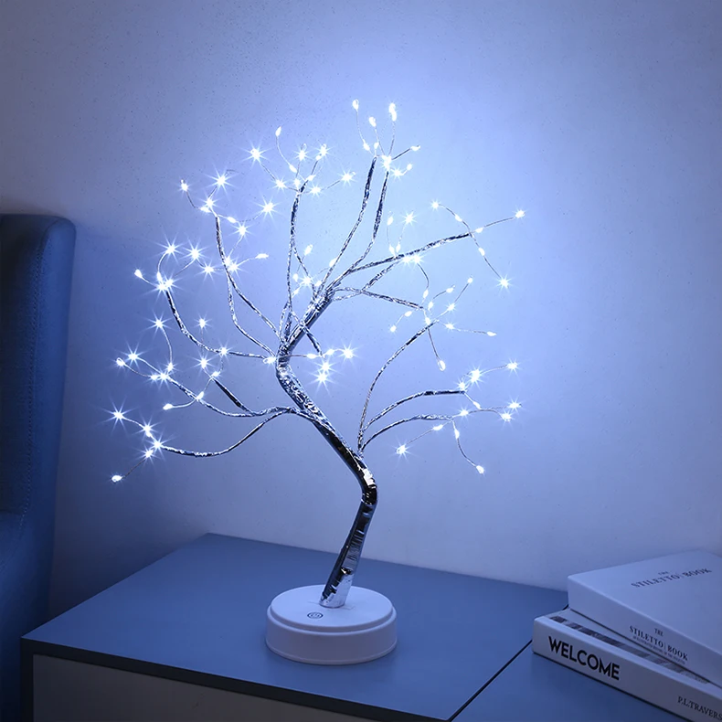 108 Led Copper Wire Tree Fairy Lights - Adjustable Tabletop Decoration ...
