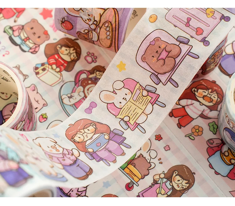 Mr. Paper 4 Designs 1pcs / Set Washi Tape Cartoon Anime Girl Kawaii ...