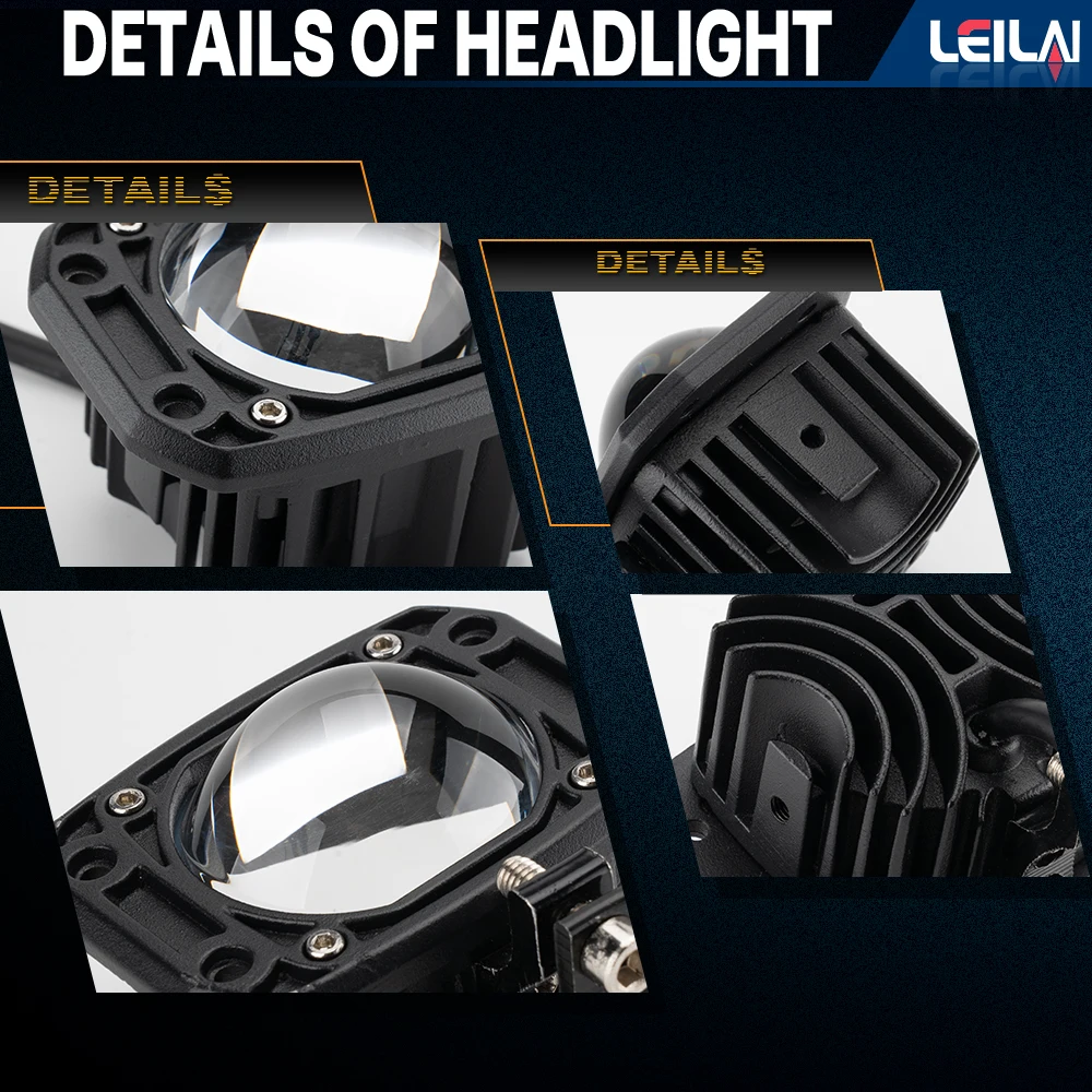 3 Inch LED Work Light Flush Mount Dual Color Led Fog Lights for 4x4 ...