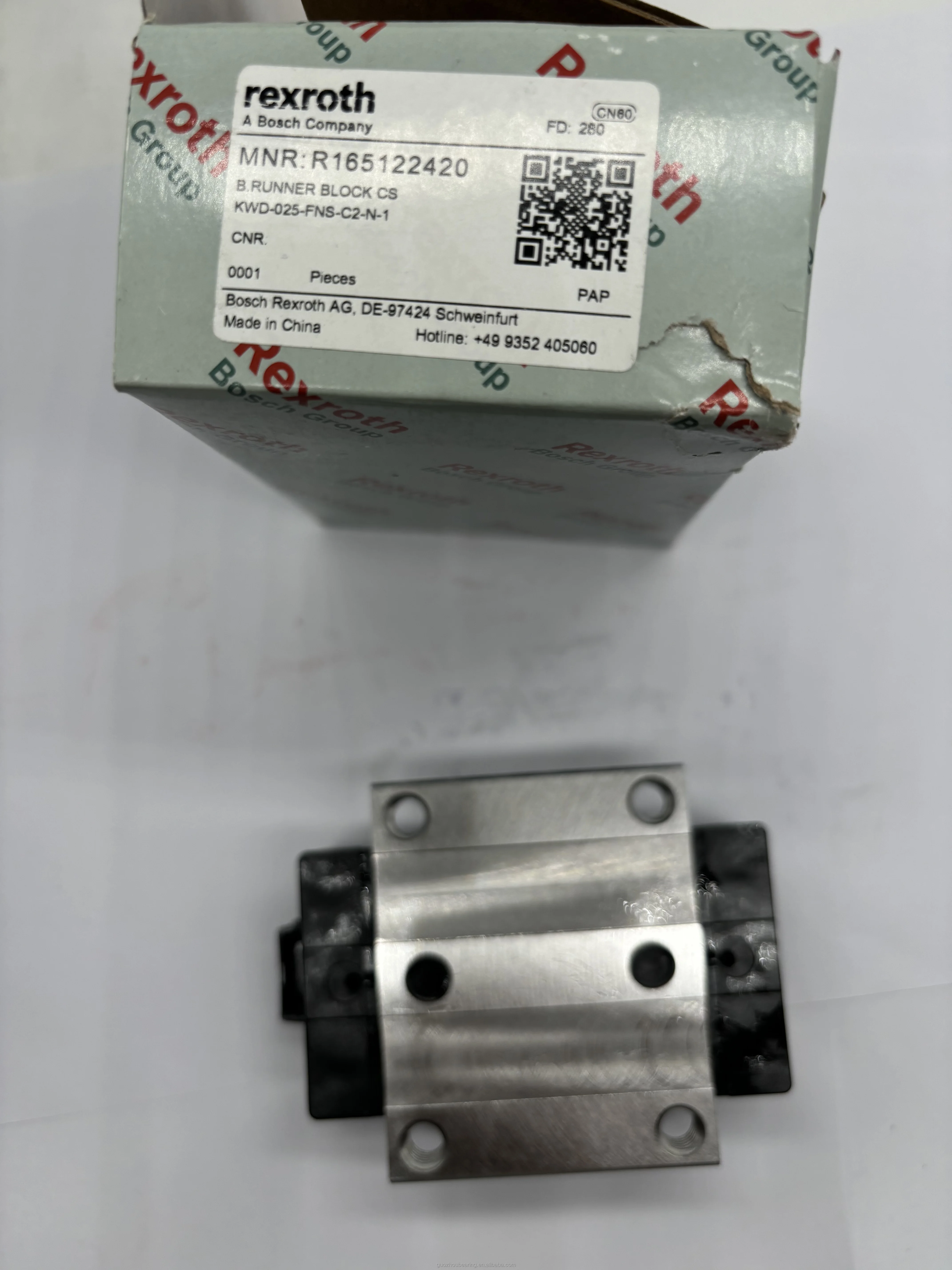 Original Rexroth Brand Linear Guide Slide Motion Block R165122420 ...