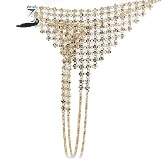 Sexy Bra Panty New Design Rhinestone Body Chain Jewelry Set Crystal Bra ...