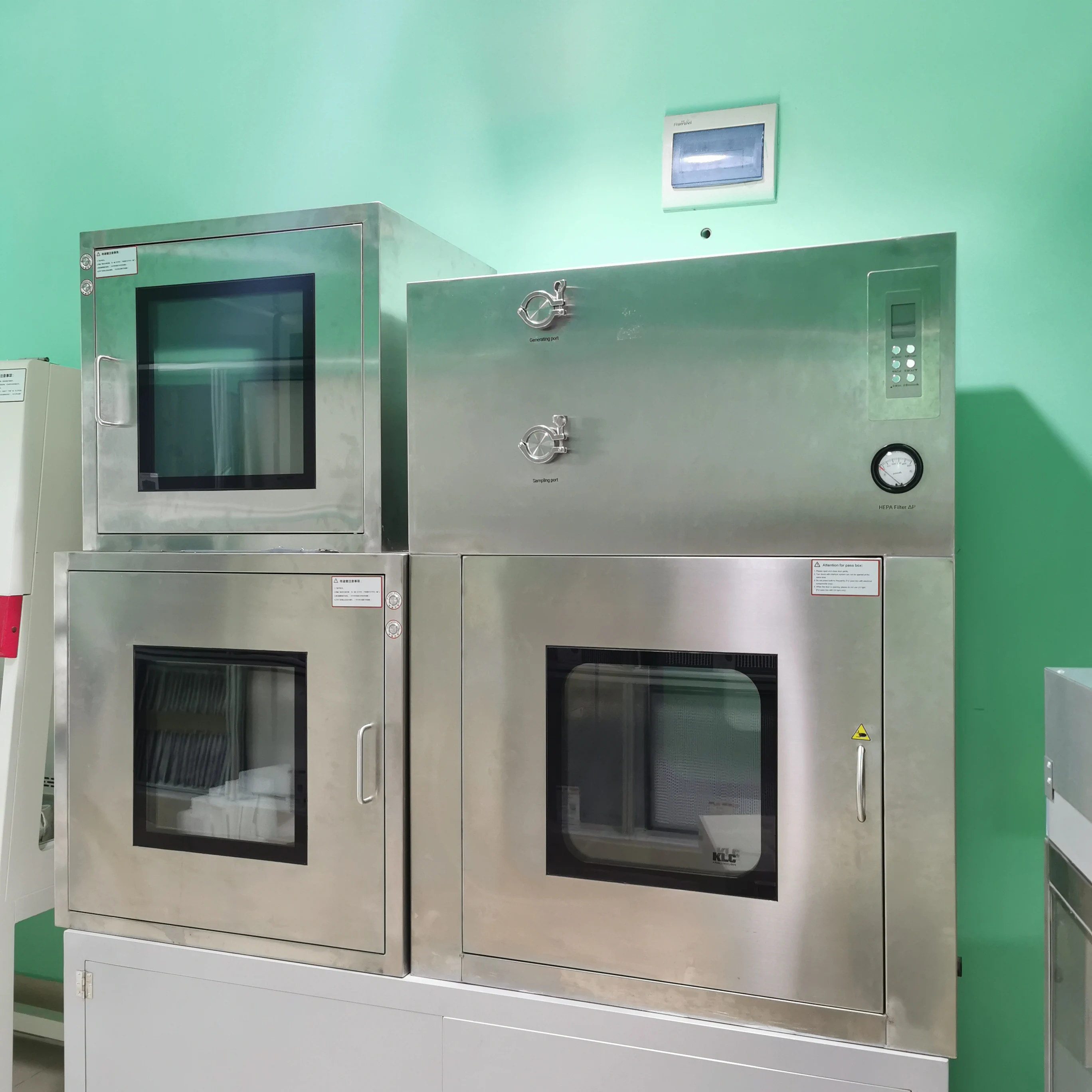 Laboratory cleanroom stainless steel static uv pass box pass through ...