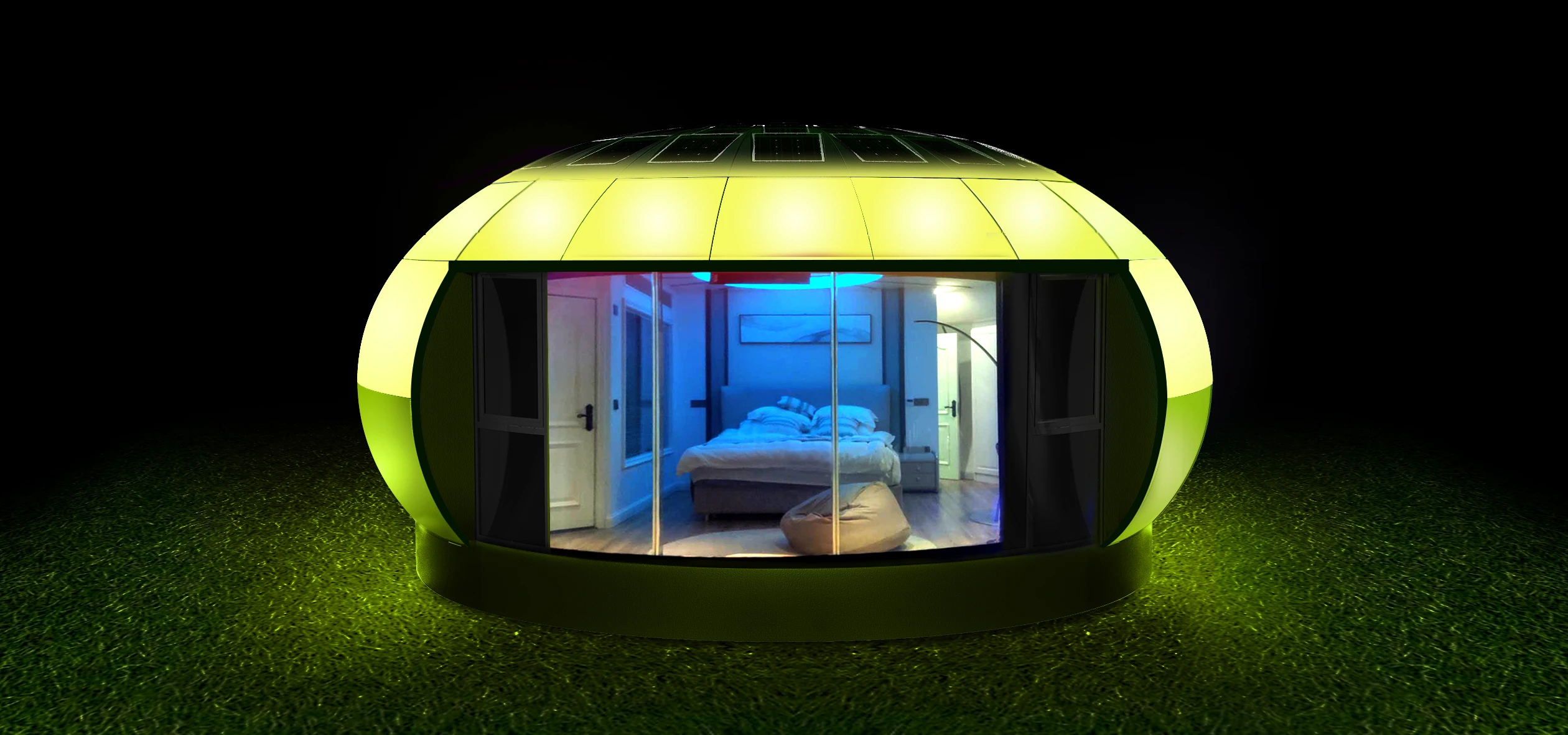 Soundproof Rotary Houses Glamping Houses Prefab Tiny House Living Mini ...