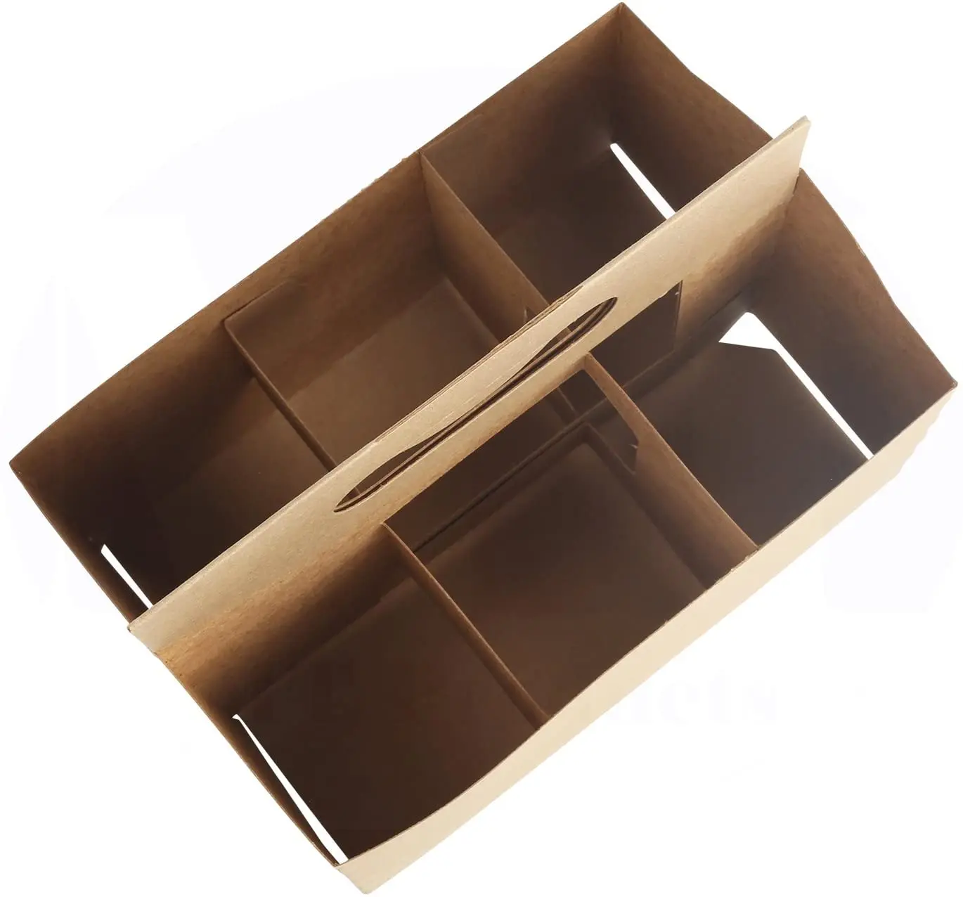 6 Pack Kraft Cardboard Paper Cup Holder for 12 Oz Beer & Wine Bottles ...