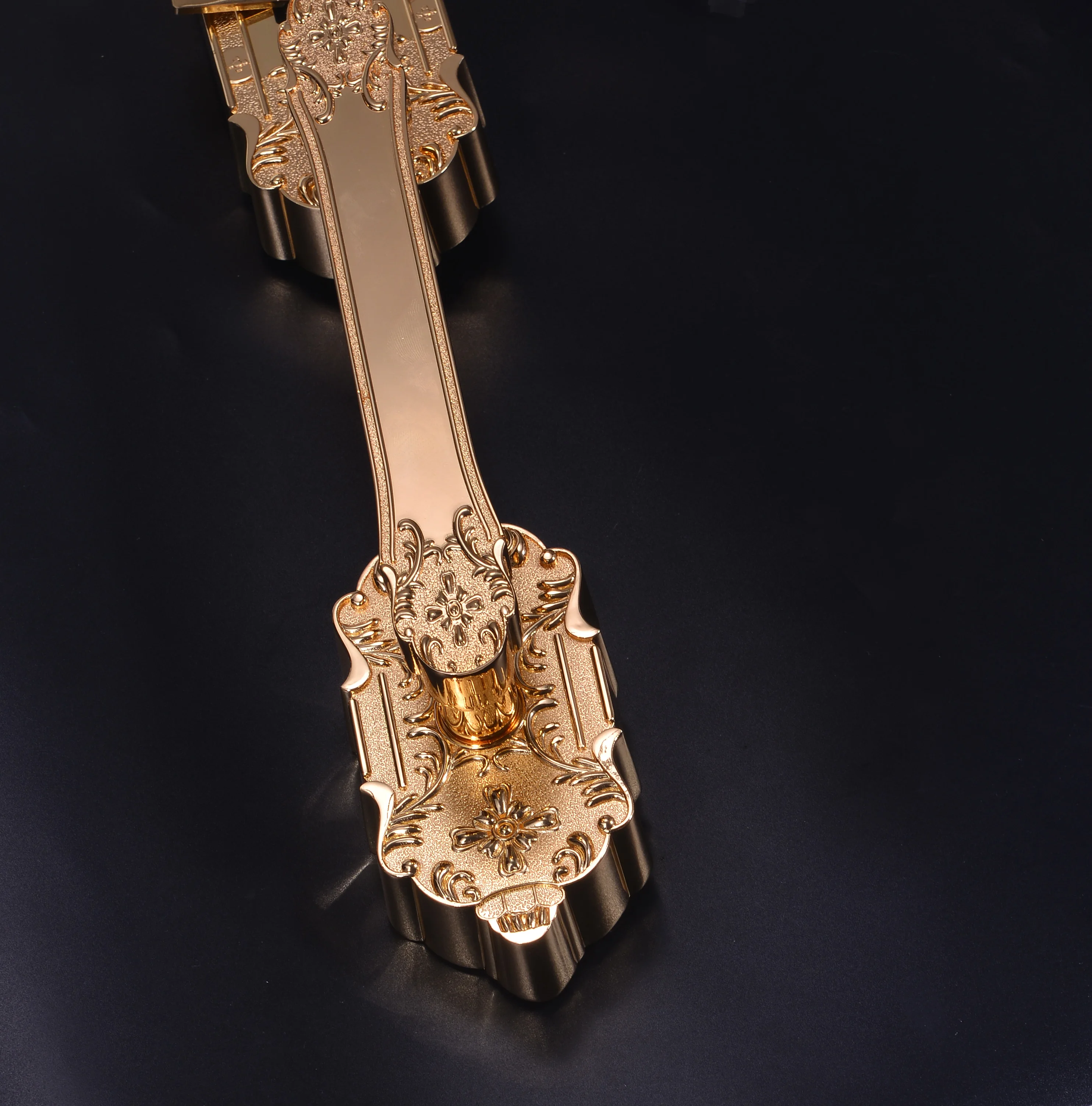 22K Gold Plated Brass Entrance Digital Handle Lock Luxury