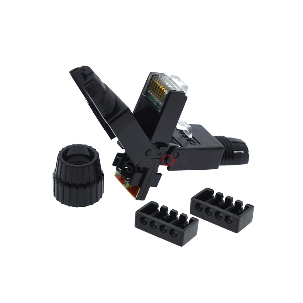 UTP RJ45 Modular Toolless Field Termination Plug Cat6 RJ45 Connector ...