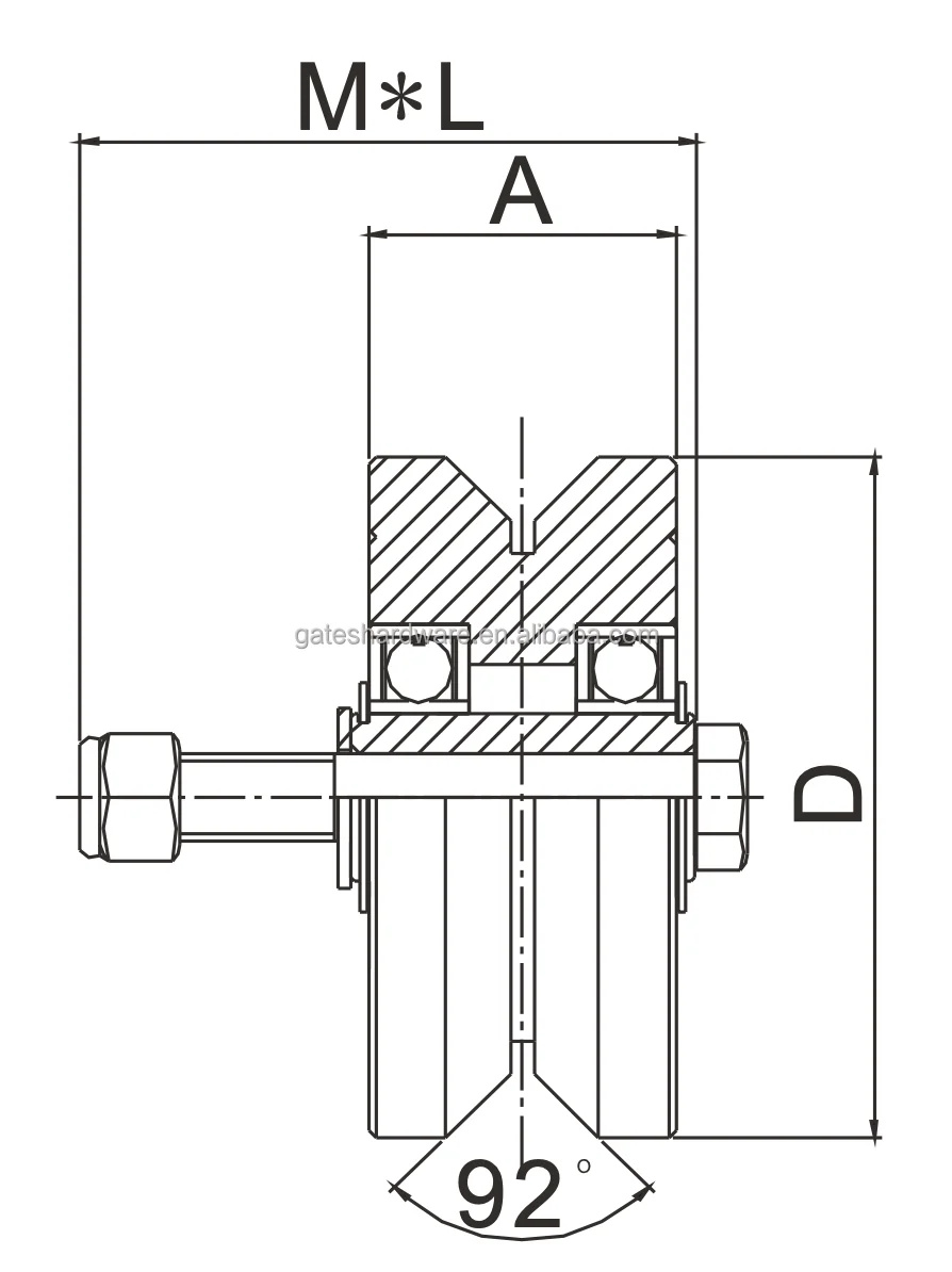 Sliding Gate Wheel Y U V Groove For Heavy Duty Sliding Gate With Grease ...