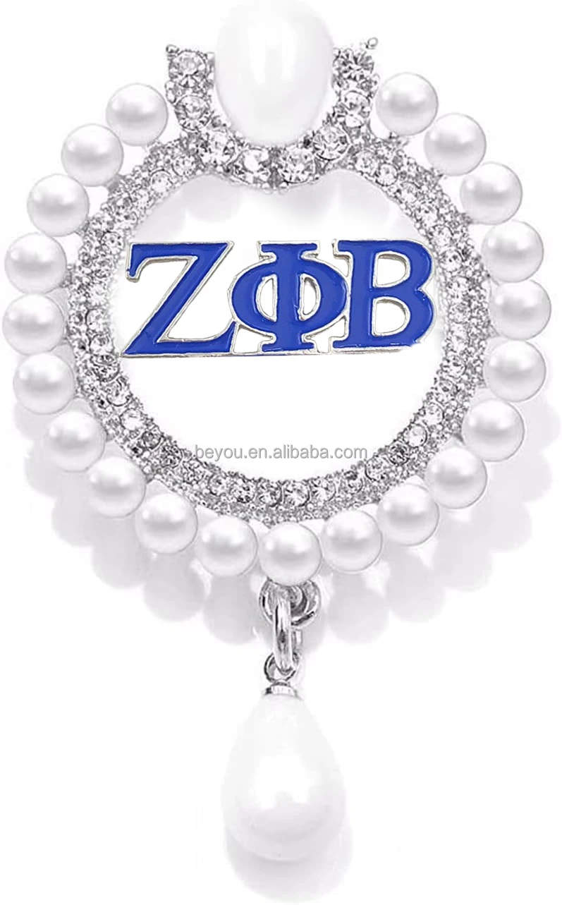Greek Sorority Brooch - Elegant Zeta Phi Beta Jewelry