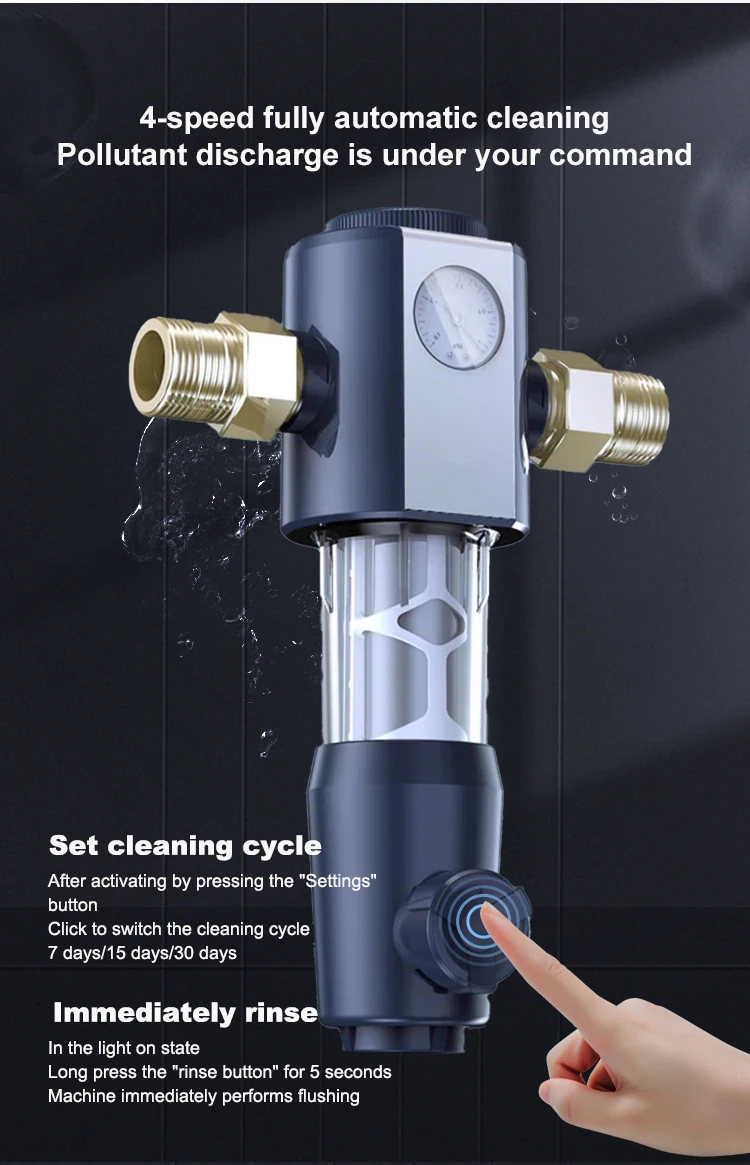 Stainless Steel Automatic Whole House Water Filter System Supply Water ...