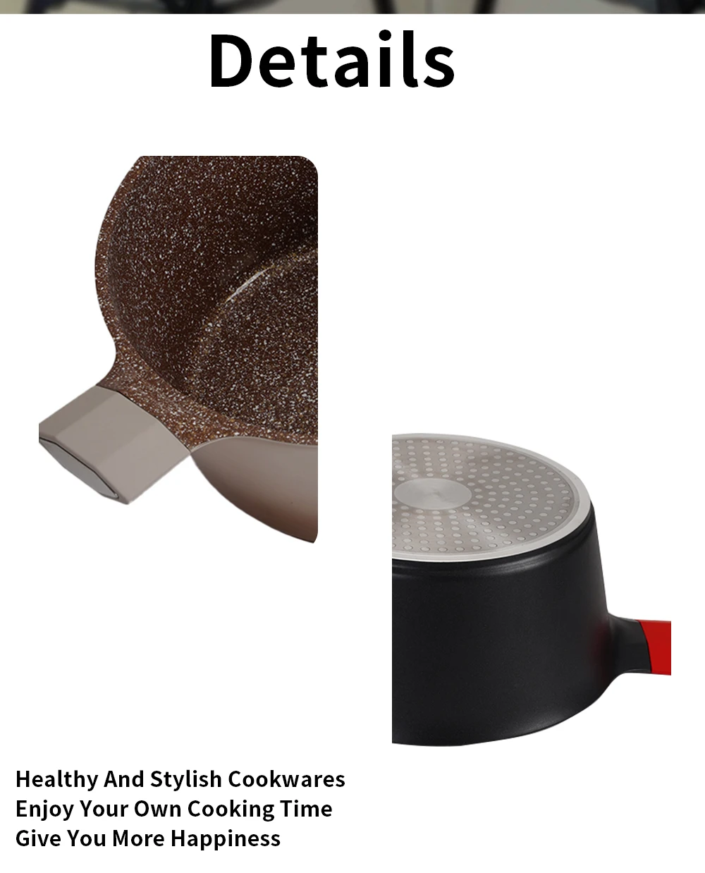 New Trend Ceramic Coating Granite Aluminum Cooking Pot Set Non Stick ...