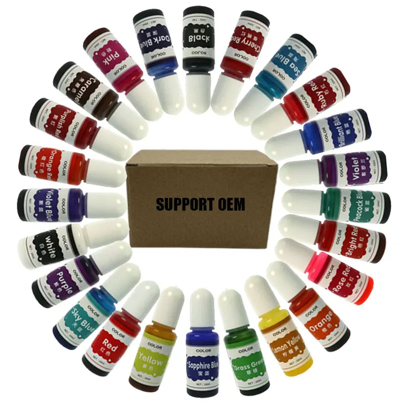 Epoxy Resins And UV Resin Pigment Transparent With 24 Colors For Self ...