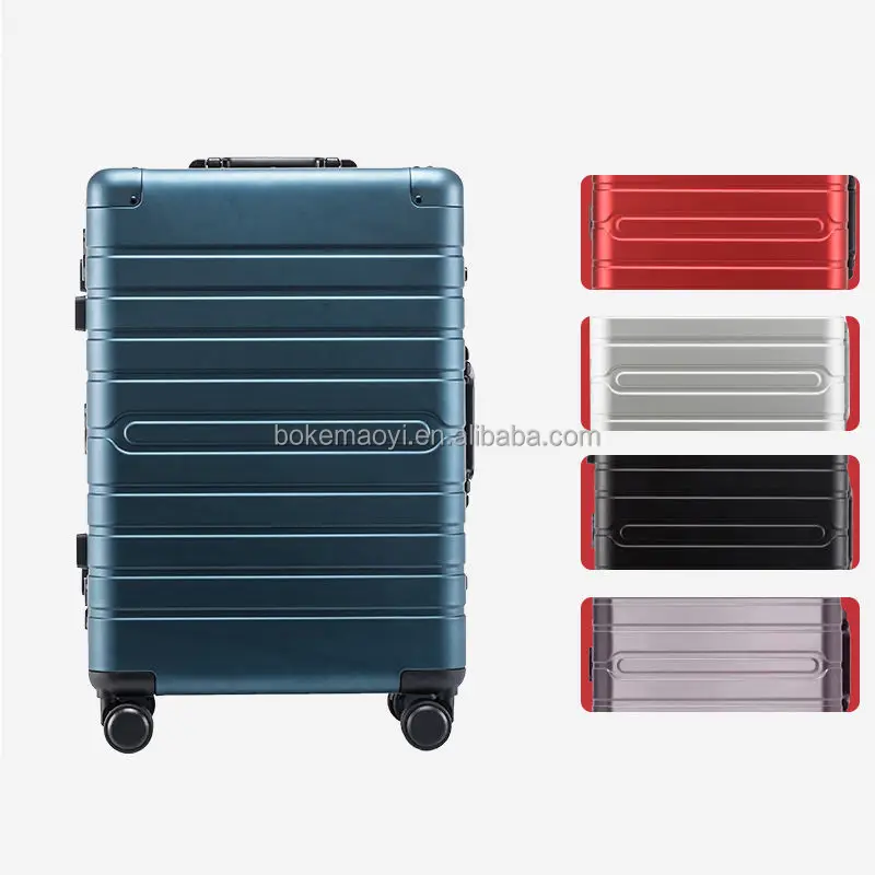 2024 Boke Custom All Aluminum Magnesium Alloy Luggage Large Capacity Aluminum Frame Pure Metal ...