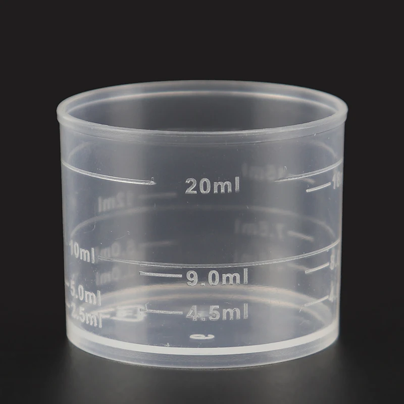 Measuring Cup 15ml 20ml Pp Plastic Graduated Beaker Transparent For Lab ...