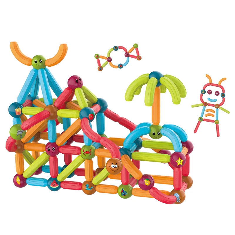 Big Magnetic Sticks And Balls Other Educational Building Block Set Kids ...