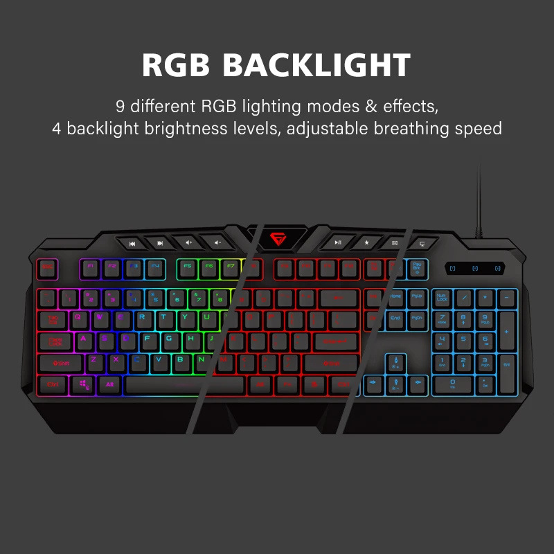 Wire Led Usb Full Keys Rgb Backlit Membrane Light Latest Oem Rainbow ...