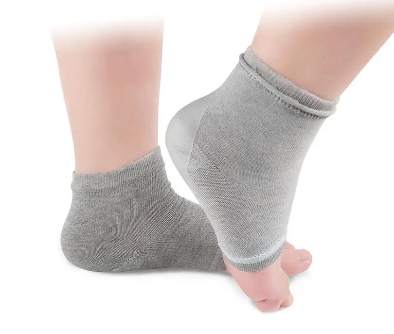 F0106 Heel Pain Cushion Ankle Sock Moisturizing Silicone Gel Socks Anti ...