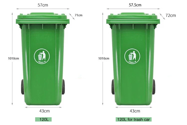 Custom Waste Bins Plastic Waste Containers Trash Bin Outdoor Wheelie Bin 120l - Buy Trash Can ...