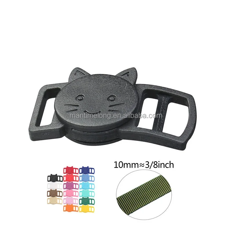 Pet Cat Accessories Connecting Buckle Plastic Cat-Head Breakaway Buckle ...
