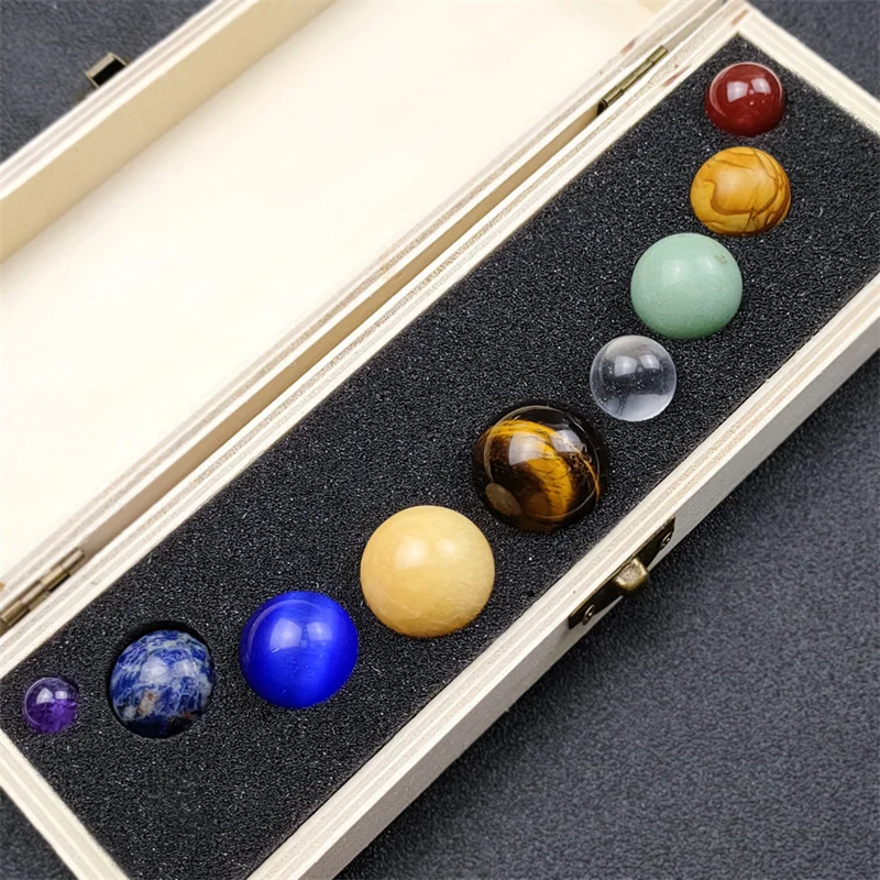 Healing Crystal Gemstone Ball Set - 9 Planets Solar System