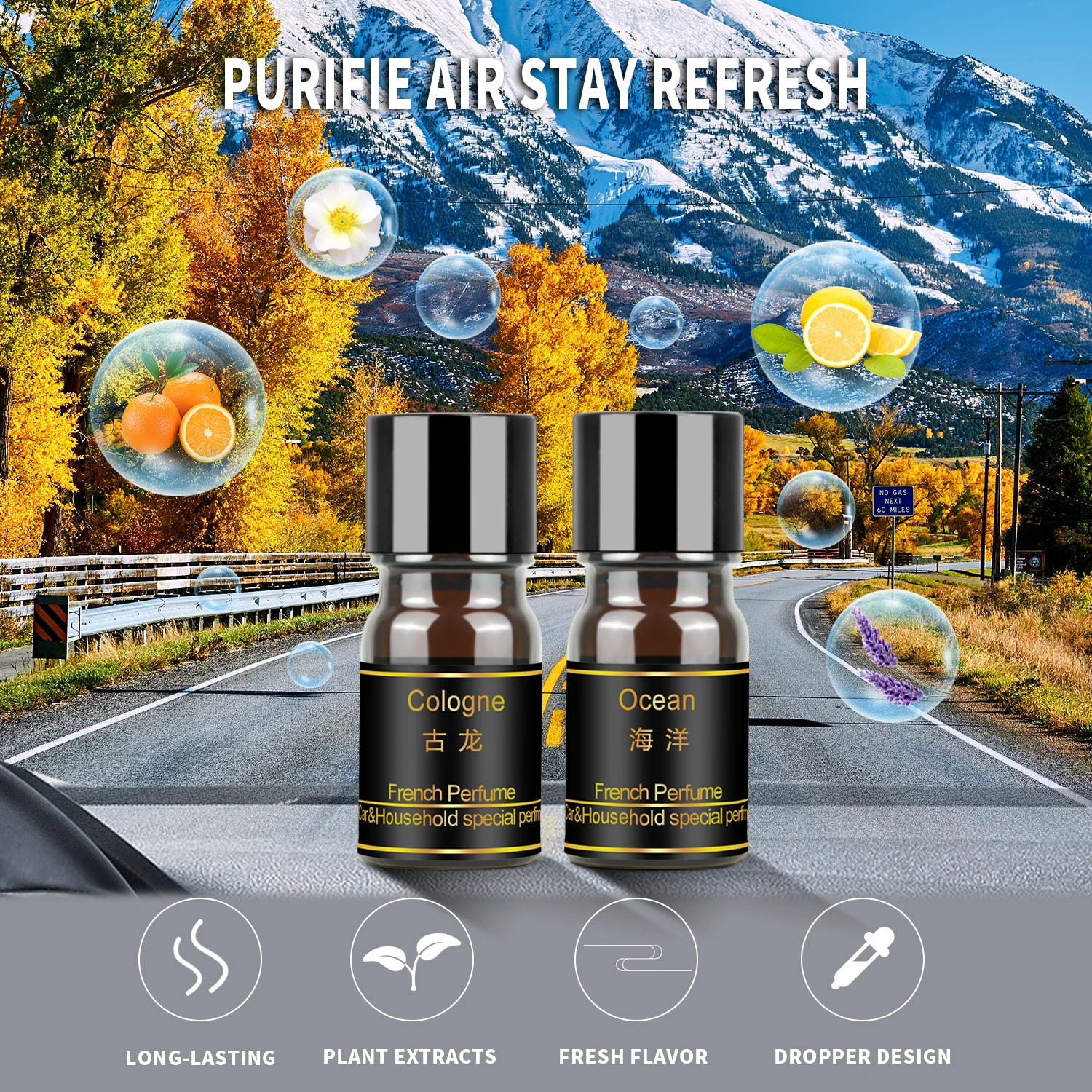Solar Energy Rotating Car Perfume - Eco-Friendly Aromatherapy