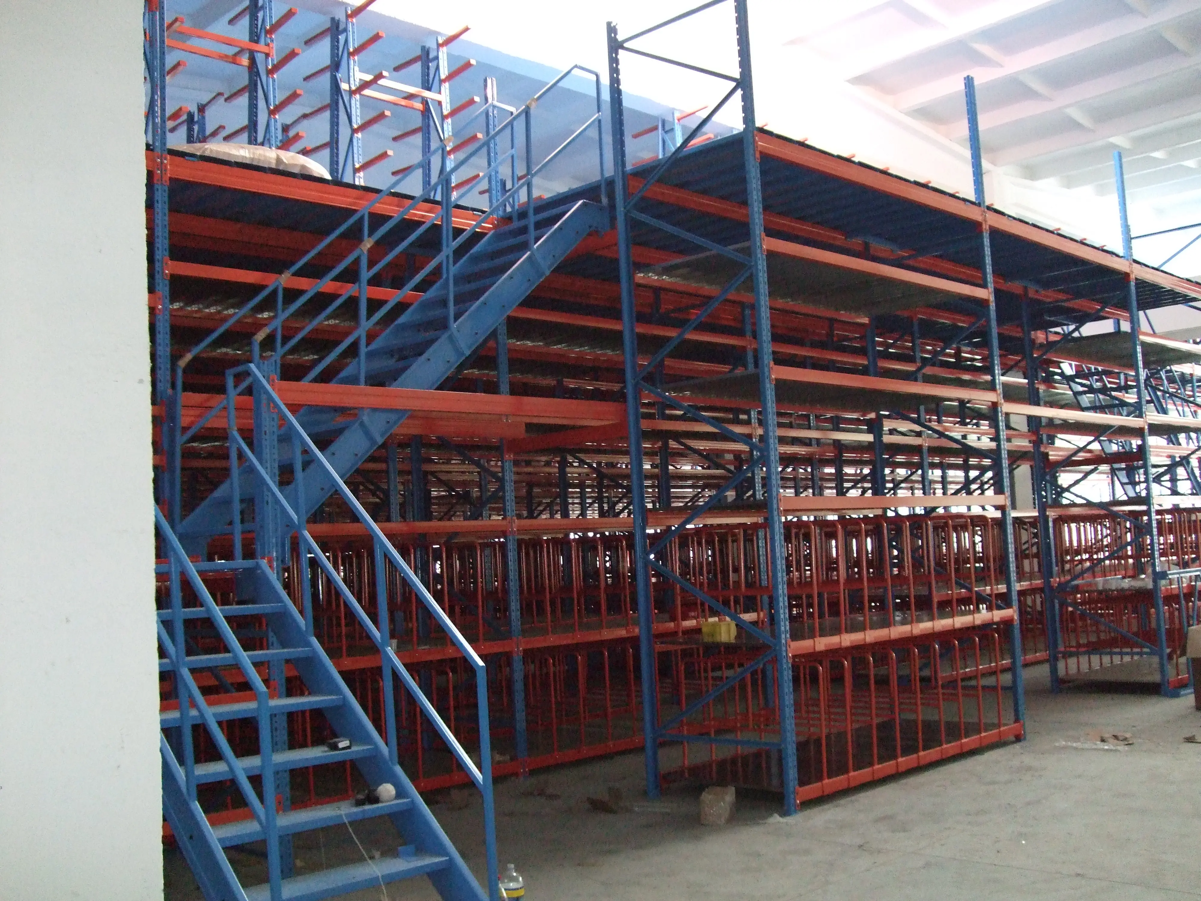EBILMETLA Industrial Steel Warehouse Storage Mezzanine Shelving Attic ...