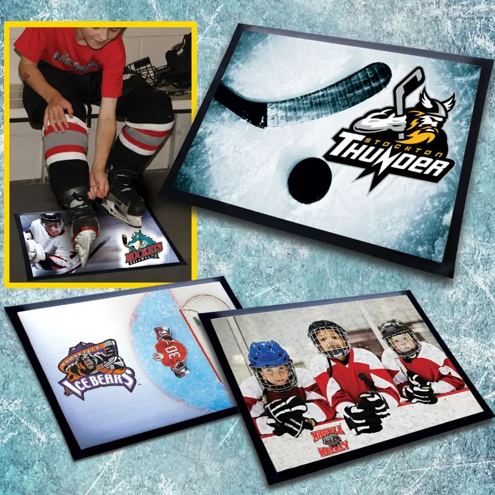 Custom Ice Hockey Rubber Skate Mats - Non-Slip & Durable